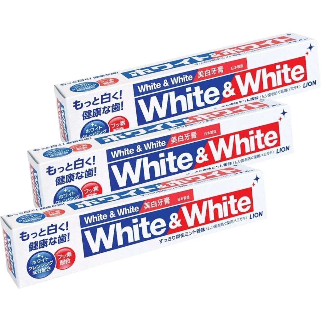 Lion 獅王 White＆White 特效酵素健齒美白牙膏 150g 3支 - BeaBeaCream